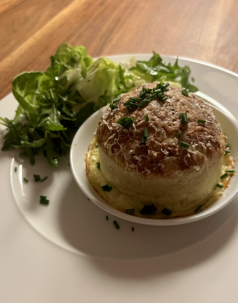 Blue cheese soufflé, double baked – NextGen Cookbook